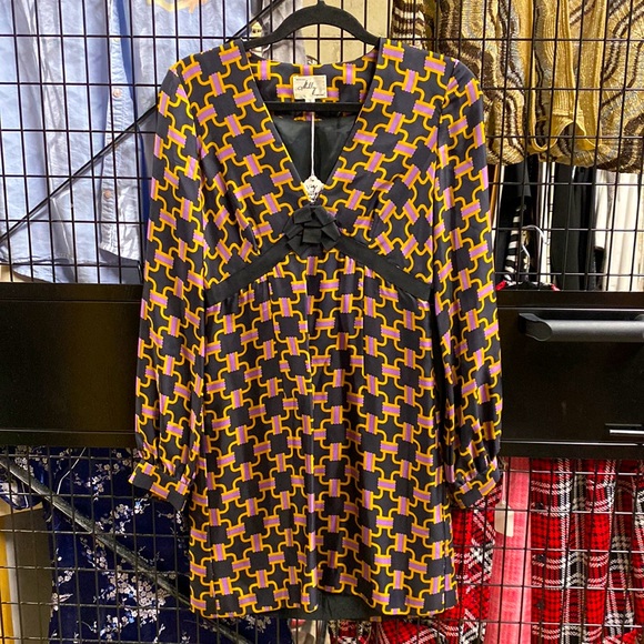 Milly | Dresses | Vintage Milly New York Printed Silk Mod Mini Dress ...